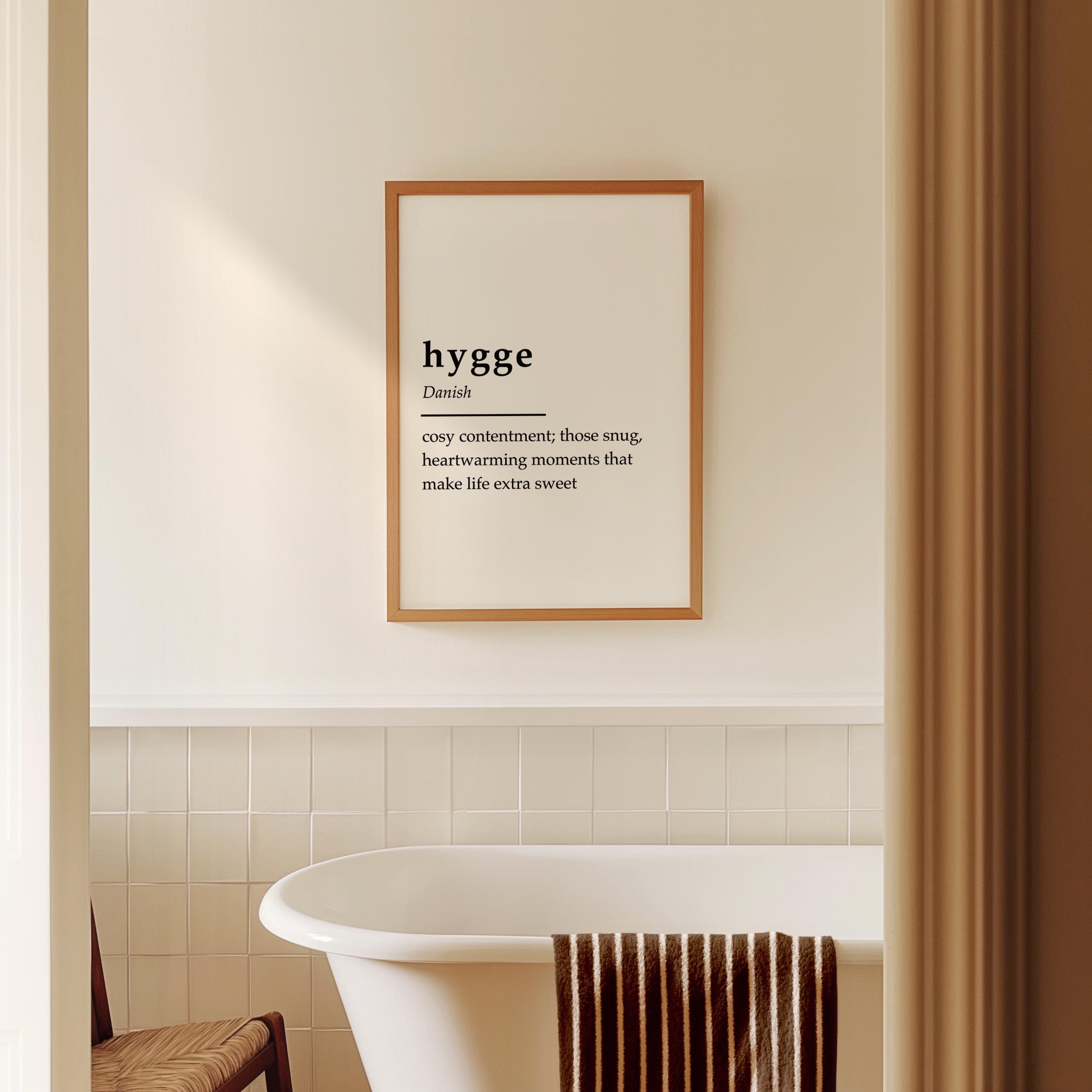 Hygge Definition Print: Danish Cosy Living, Minimalist Wall Art - Etsy