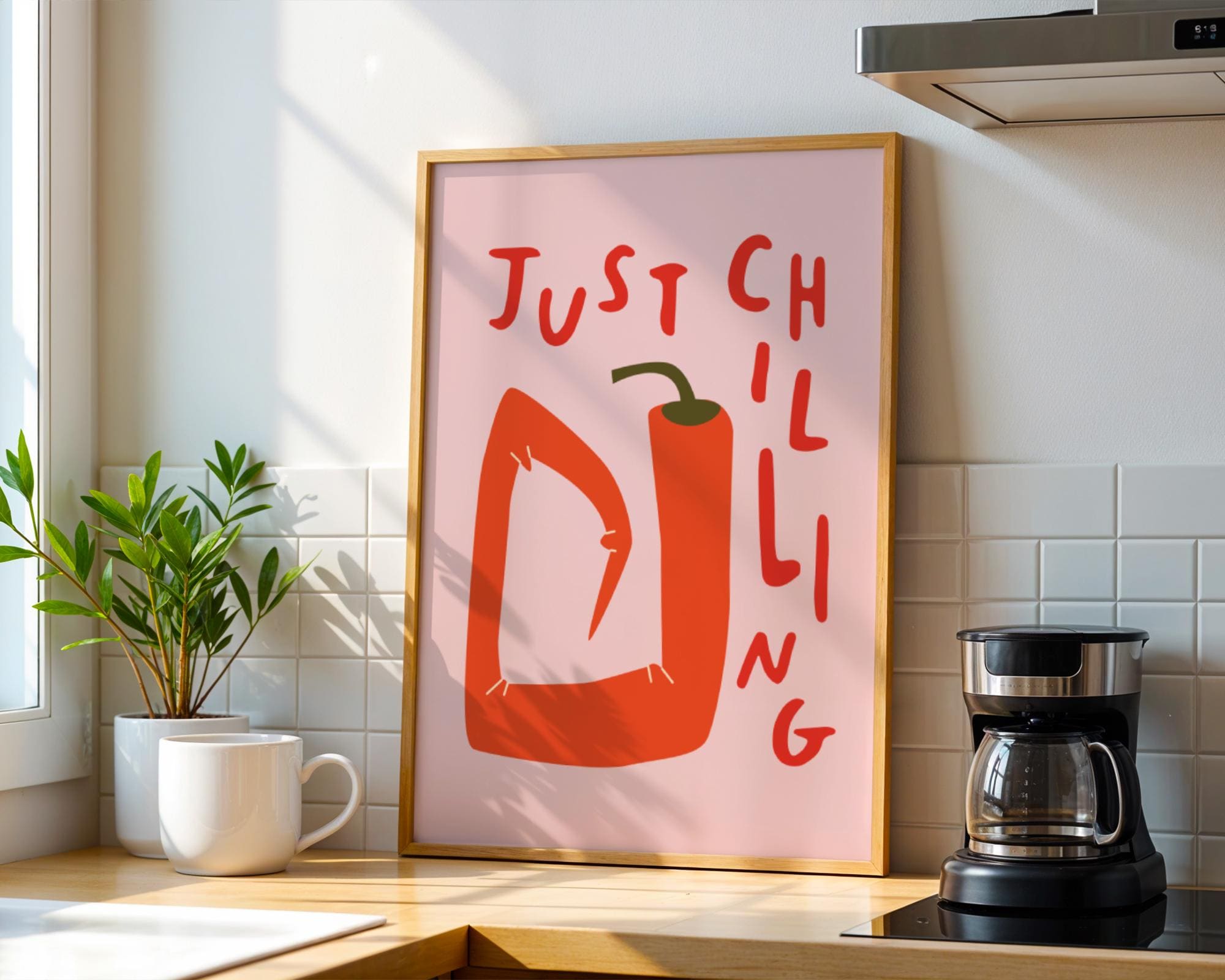 Retro Chilli Print: Kitchen Wall Art - Etsy