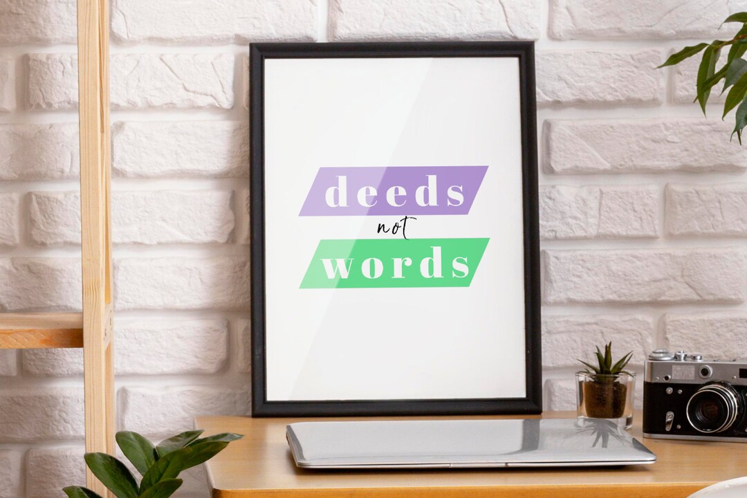 Deeds Not Words Suffragette Print 4x6/5x7/a5/a4/a3/a2/a1 - Etsy