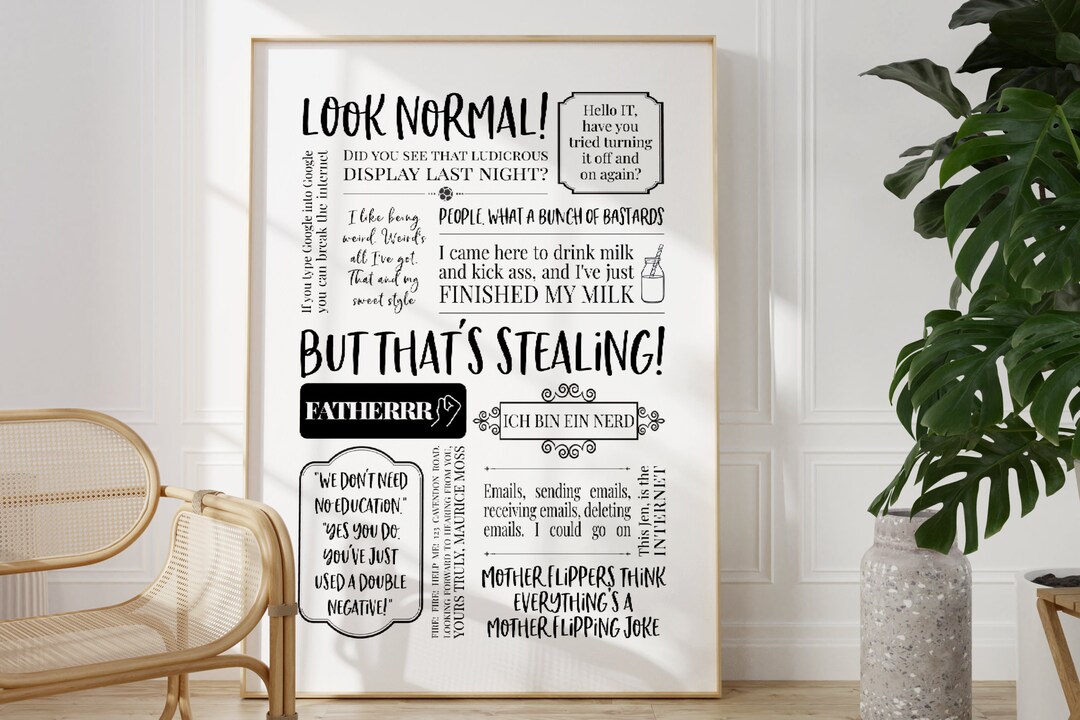 The IT Crowd Print, Unframed 8x10/a5/a4/a3/a2/a1, Funny British TV Show ...
