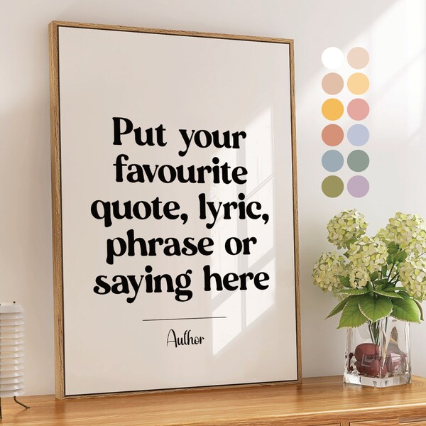 Custom Quote Print - Etsy