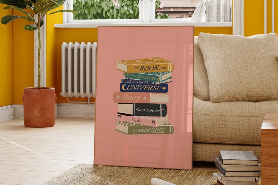 Book Stack Print, Literary Prints, Unframed 4x6/5x7/8x10/a6/a5/a4/a3/a2 ...