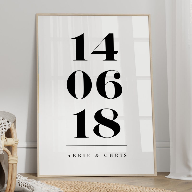 Wedding Date Print - Etsy