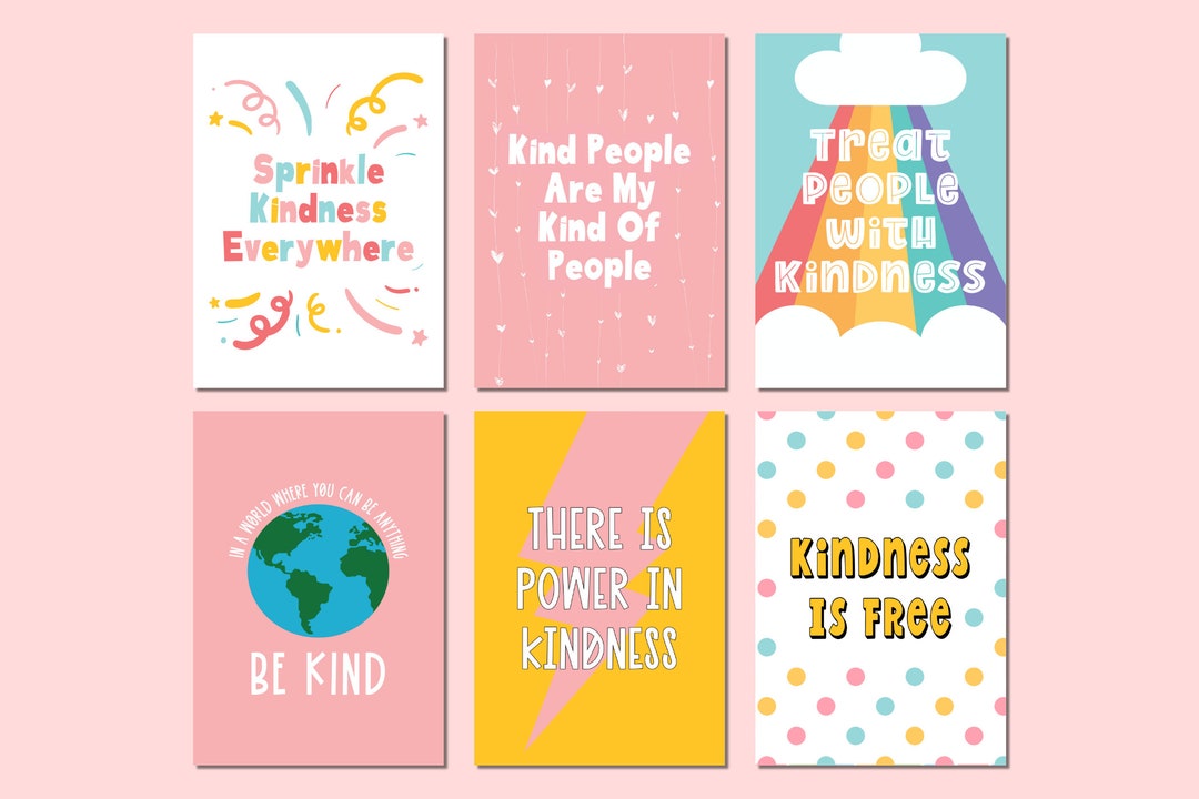 Positive Postcards, Kindness Quotes, Pack of 6 / Pack of 12 ...