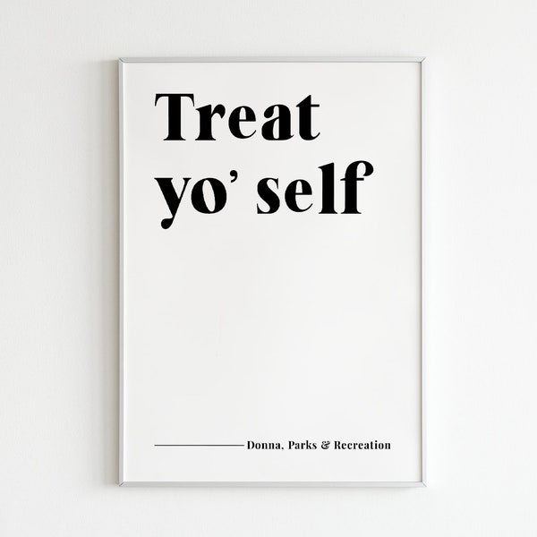 Treat Yo Self Parks and Rec Poster - Etsy