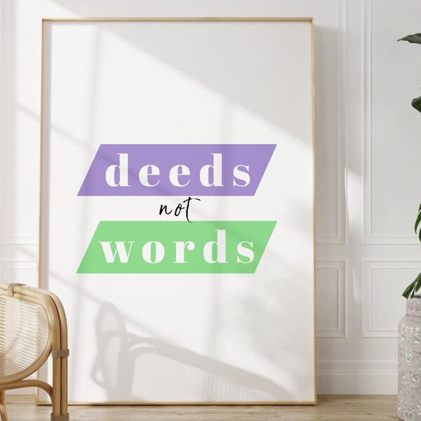 Deeds Not Words - Etsy
