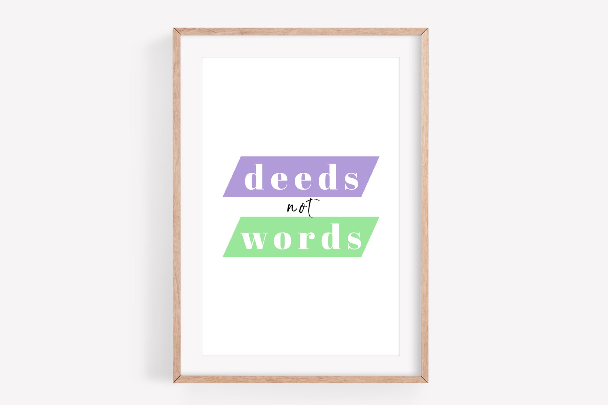 Deeds Not Words Suffragette Print | Etsy
