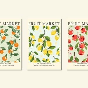 Fruit Market Postcard Pack, Pack of 6 / Pack of 12, A6 Blank Notecards ...