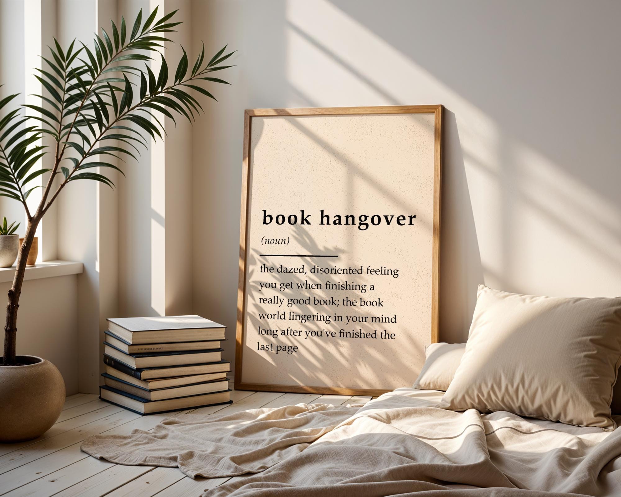 Book Hangover Definition Print: Bookworm Literary Quote Art - Etsy