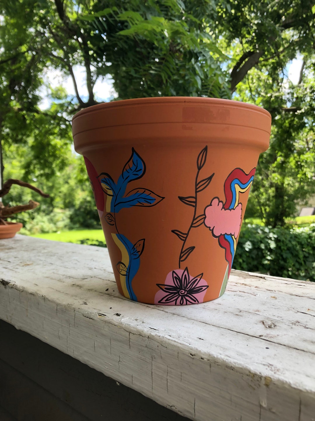 Abstract Planter Pot - Etsy