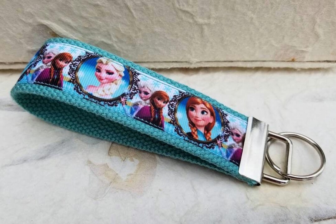 Frozen, Anna and Elsa, Key Fob, Keychain, Wristlet - Etsy