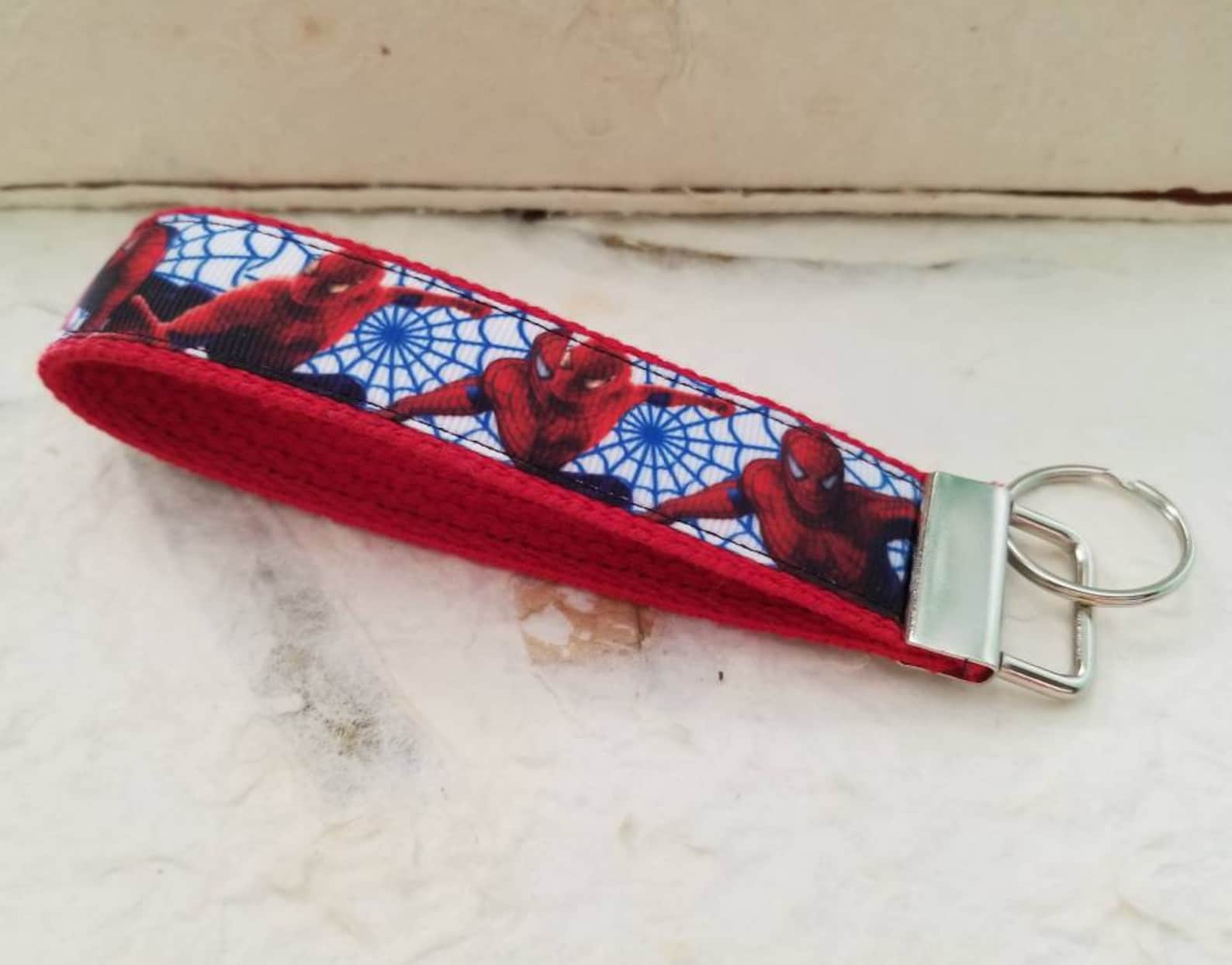 Spiderman Key Fob Keychain Wristlet - Etsy.de