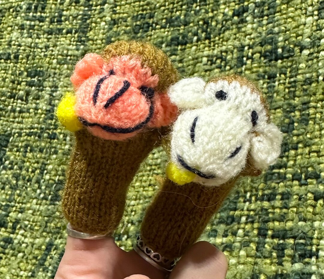Monkey Finger Puppets - Etsy