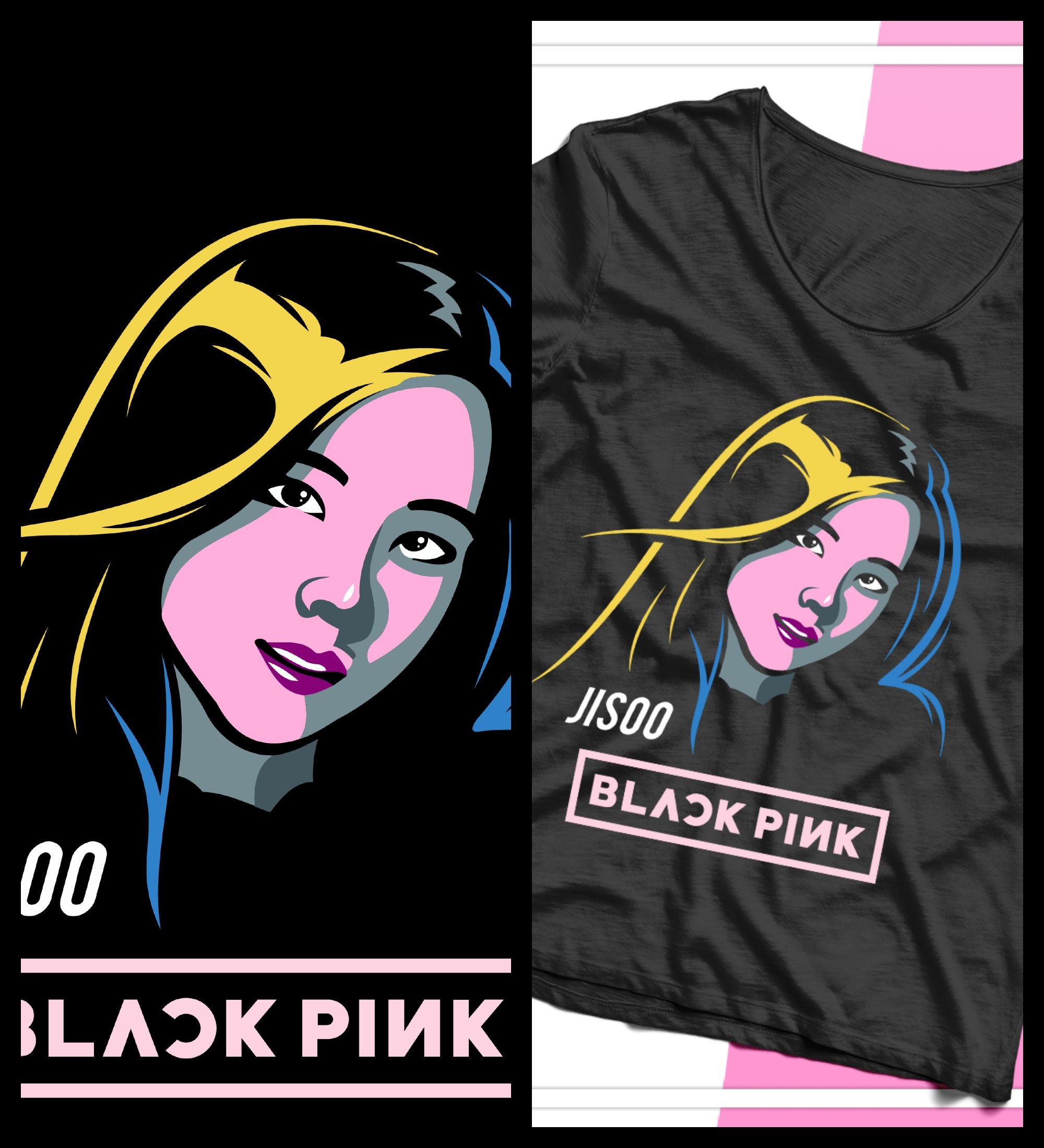 4 Black Pink Kpop Vectors, High Resolution PDF, SVG and PNG Files - Etsy