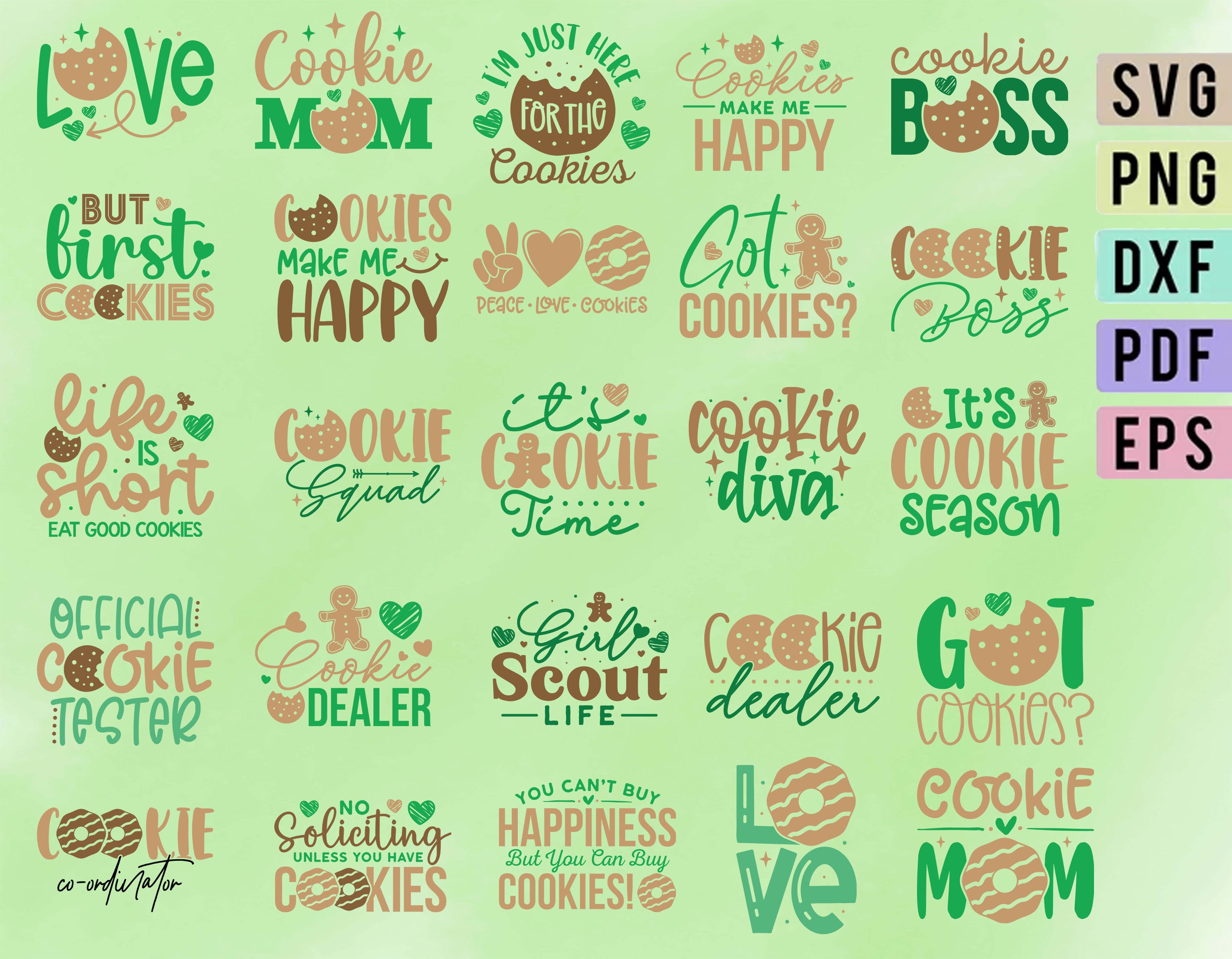 Girl Scout Cookie 25 Designs SVG Bundle - Etsy