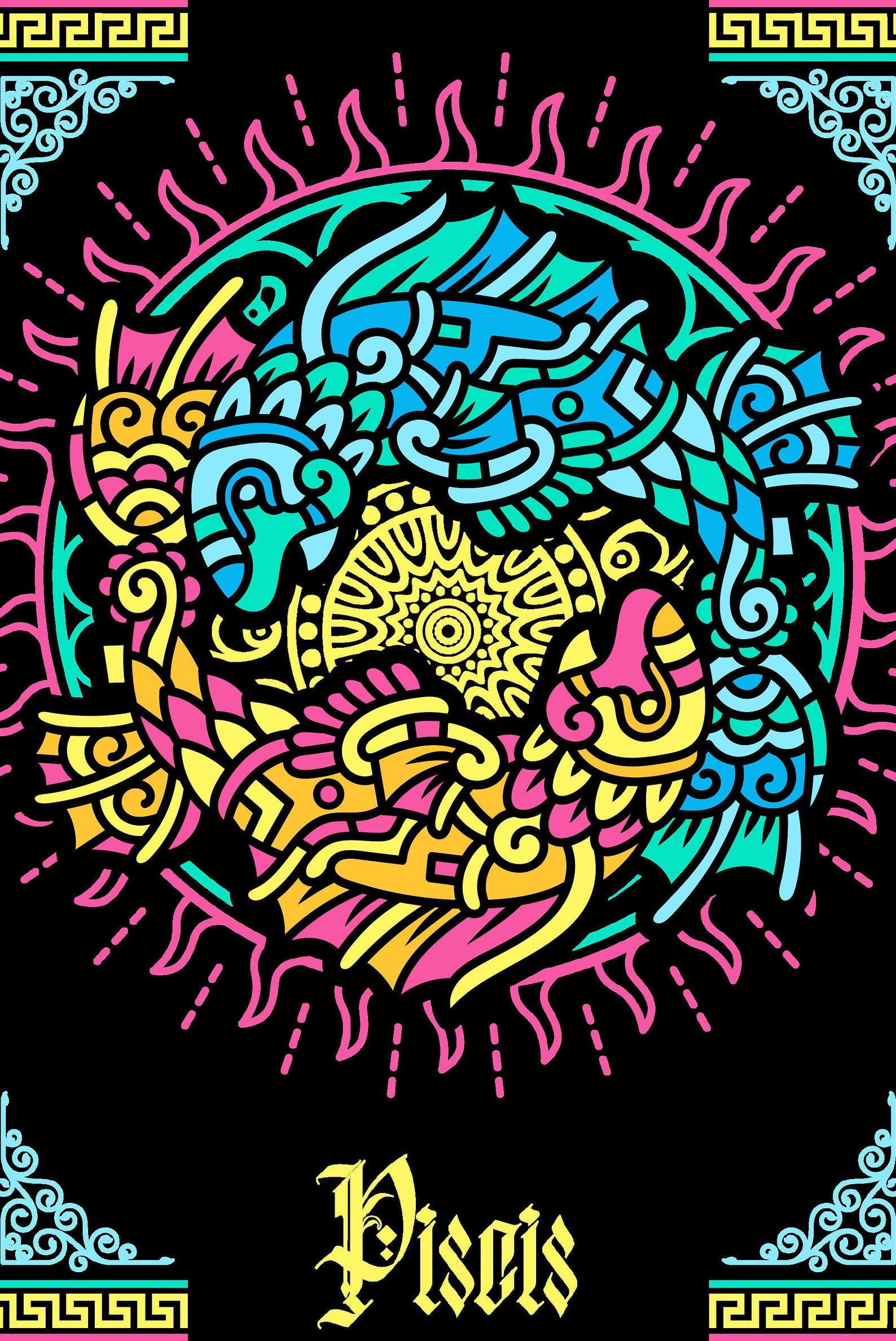 Zodiac Signs in Mayan Design, High Resolution PDF and PNG Vector File ...