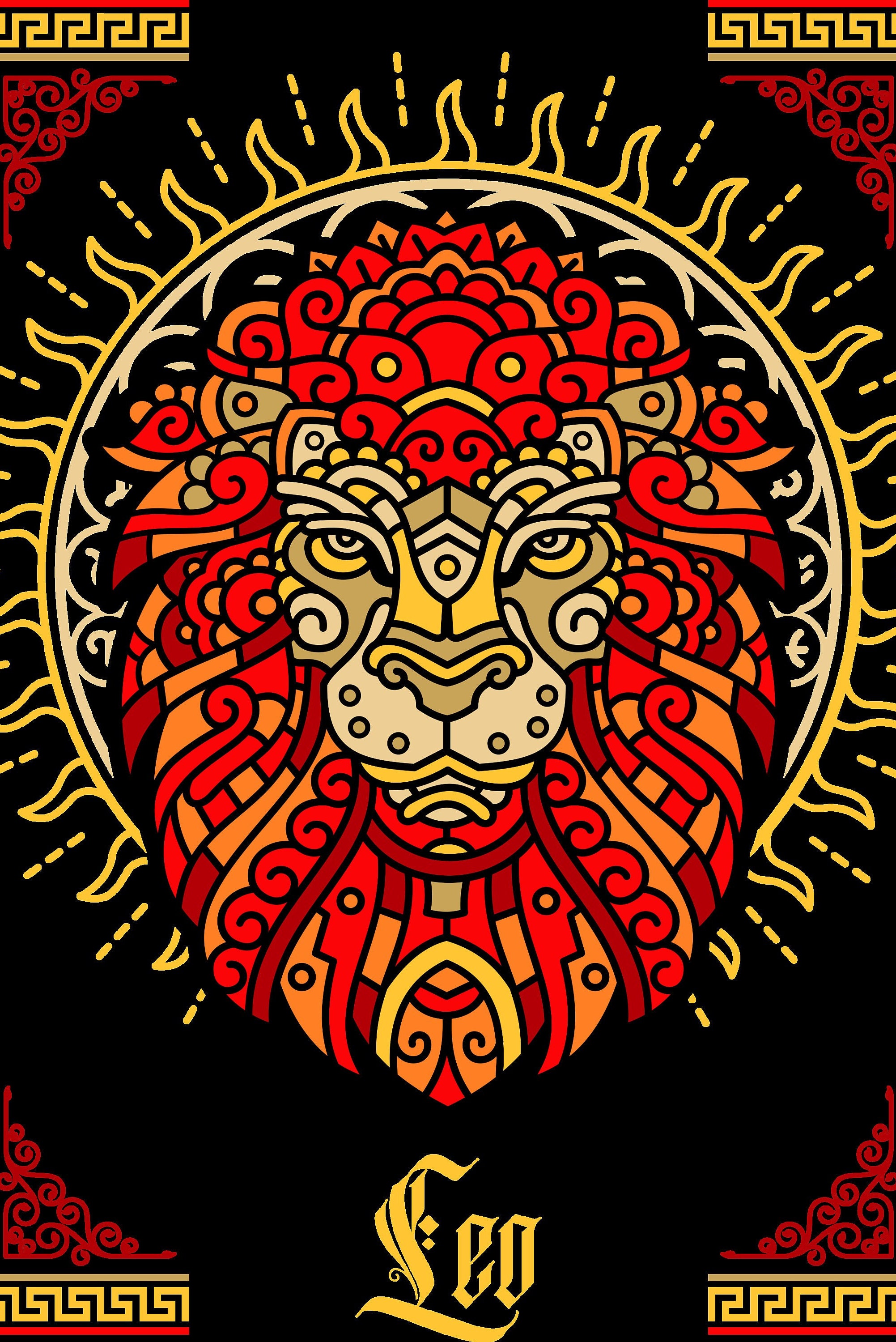 Zodiac Signs in Mayan Design, High Resolution PDF and PNG Vector File ...