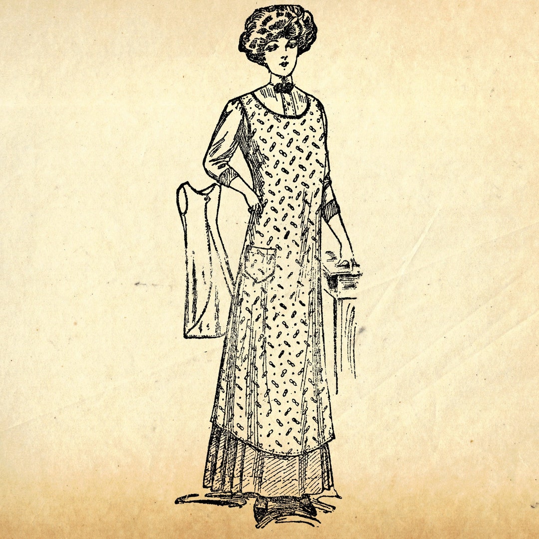 PDF 1900s 1910s Apron Sewing Pattern Digital Download Print at Home ...