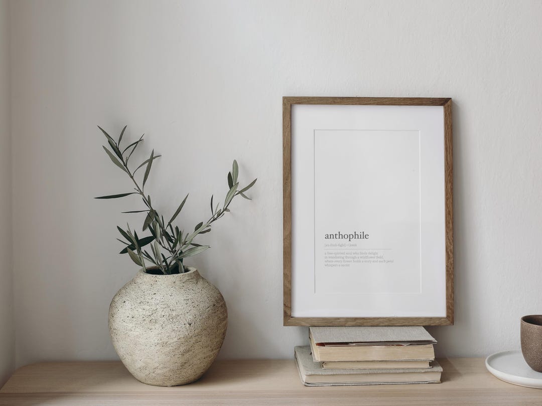 Anthophile - Flowerlover - Wildflower - Literary Wall Art - Logophile ...