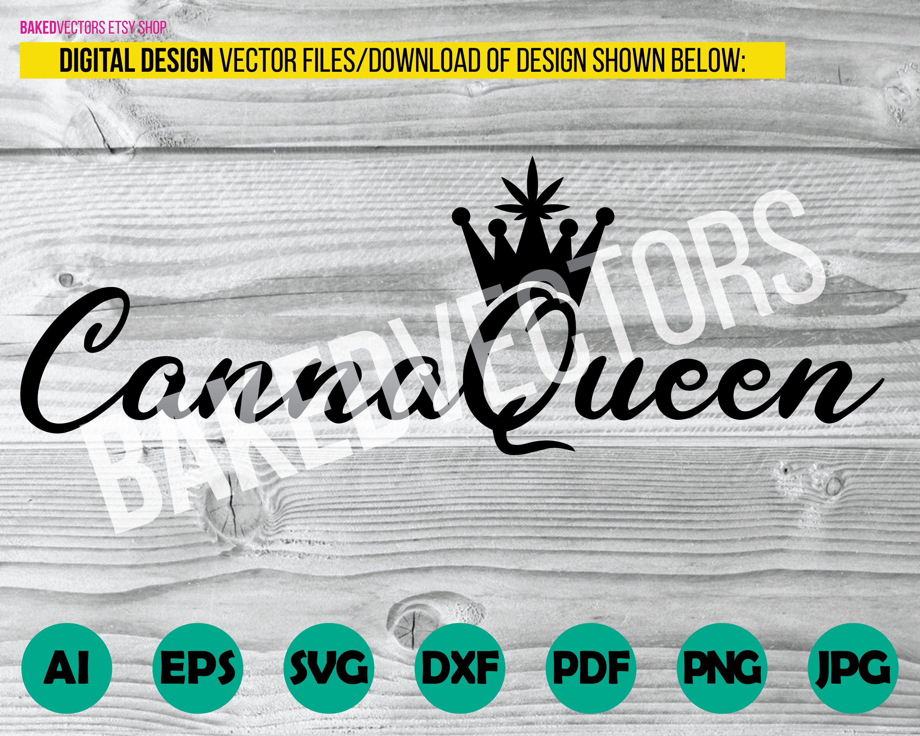 Canna Queen Weed Marijuana Cannabis Crown Princess Ganja 420 Vector Art ...