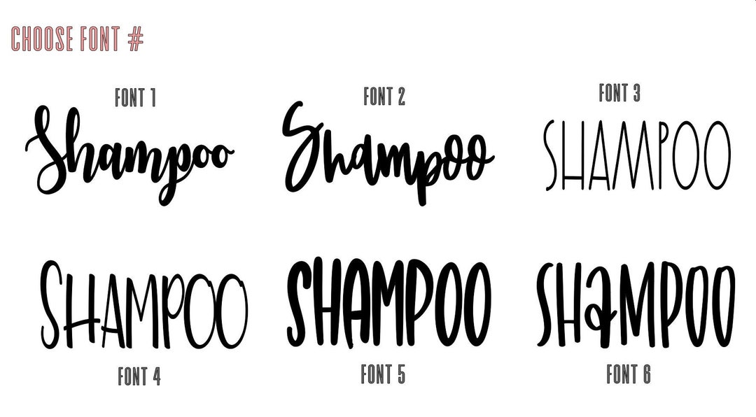 Shampoo | Conditioner | Body Wash | Lotion Labels | DECAL ONLY - Etsy