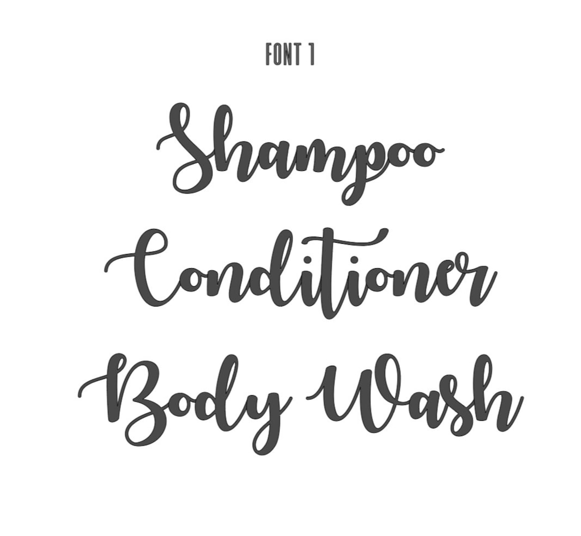 Shampoo Conditioner Body Wash Lotion Decal - Etsy