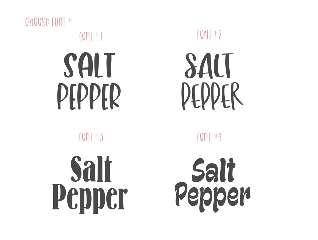 Salt & Pepper Labels | DECAL ONLY - Etsy