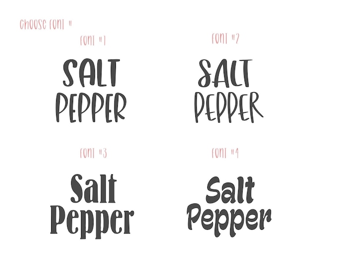 Salt & Pepper Labels | DECAL ONLY - Etsy