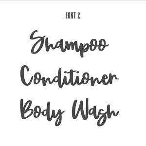 Shampoo | Conditioner | Body Wash | Lotion Labels | DECAL ONLY - Etsy