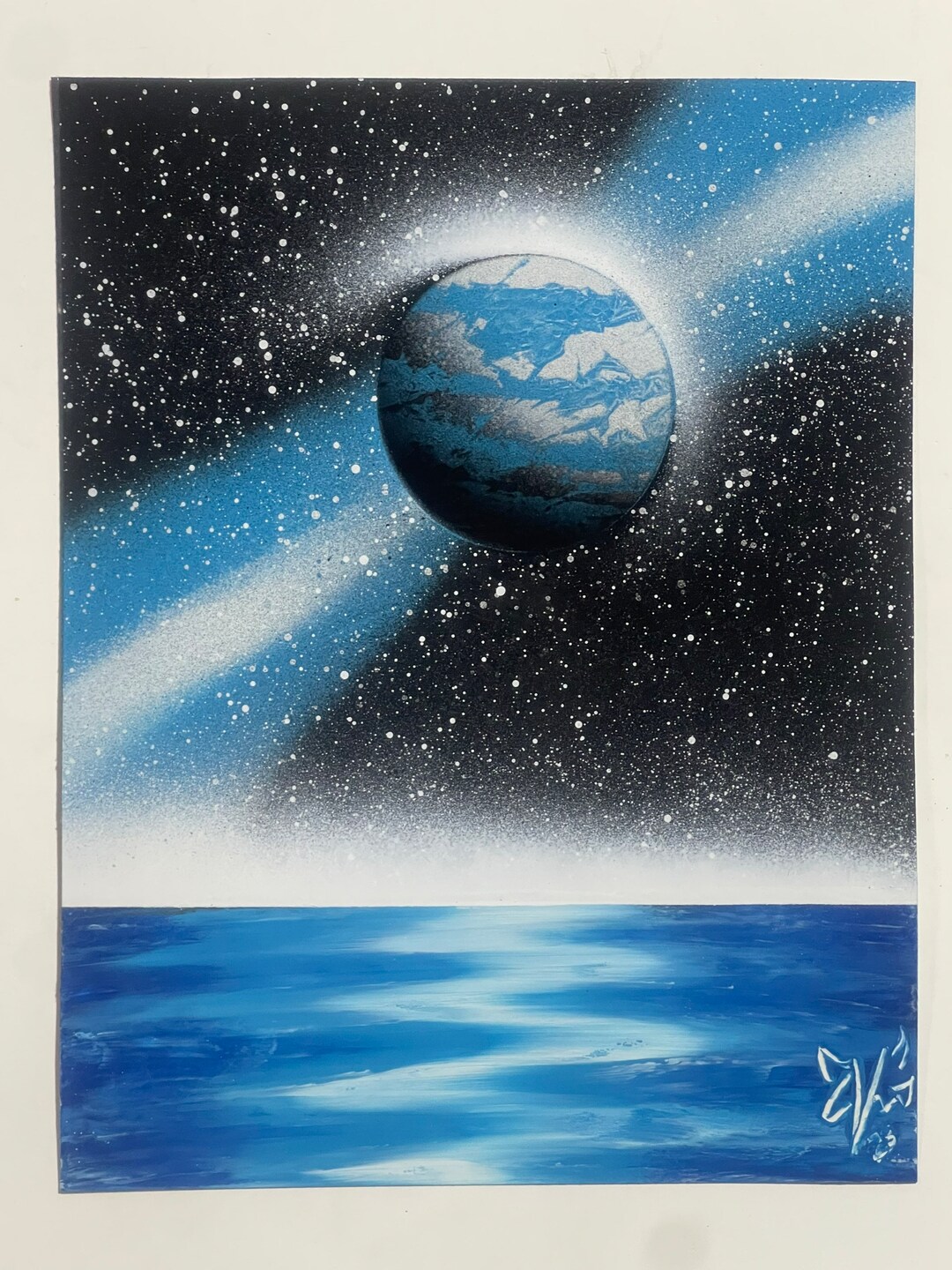 Oasis Blue Moon Over Water - Etsy