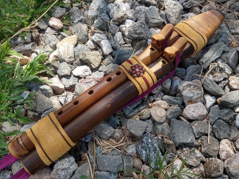 Native American Double Flute, Key B 432 HZ - Etsy