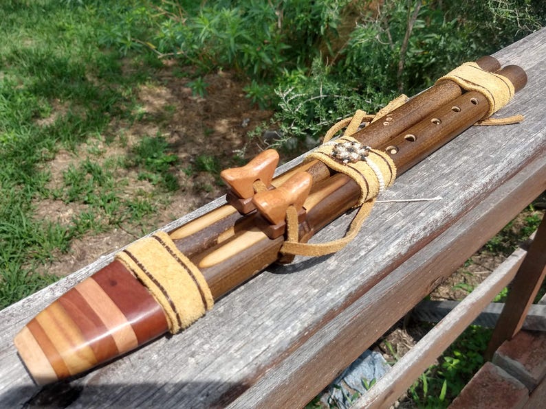Native American Double Flute, Key B 432 HZ - Etsy