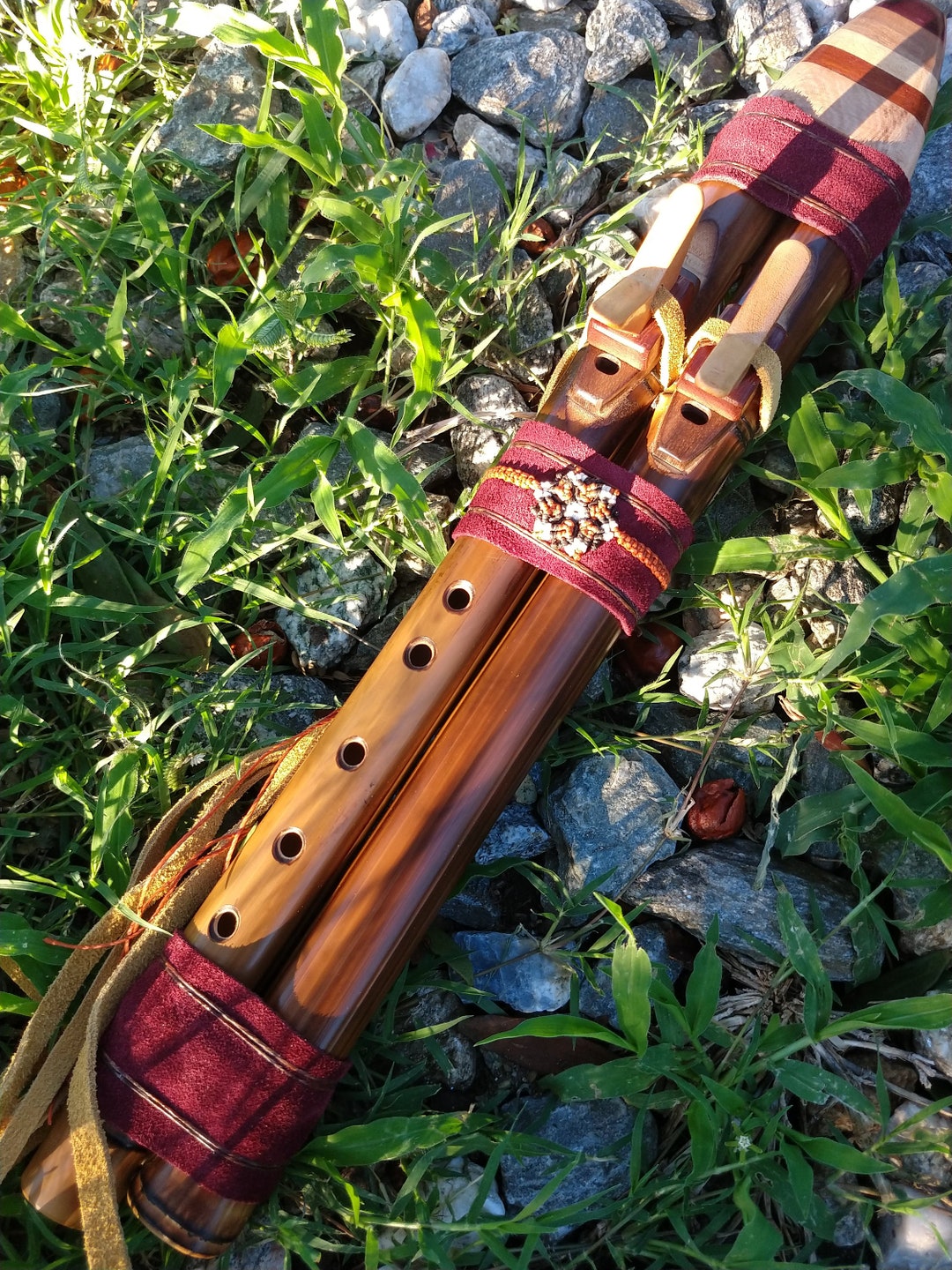 Native American Double Flute, Key B 432 HZ - Etsy