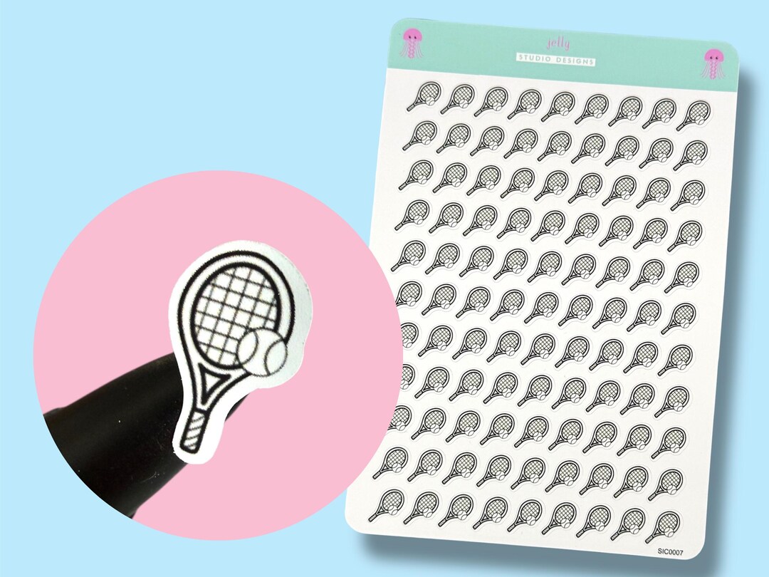 Tennis Icon Planner Stickers, 99 Stickers per Sheet - Etsy