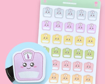 Planner Stickers Printable Weight Scale, Bathroom Scales, Fitness, Diet ...