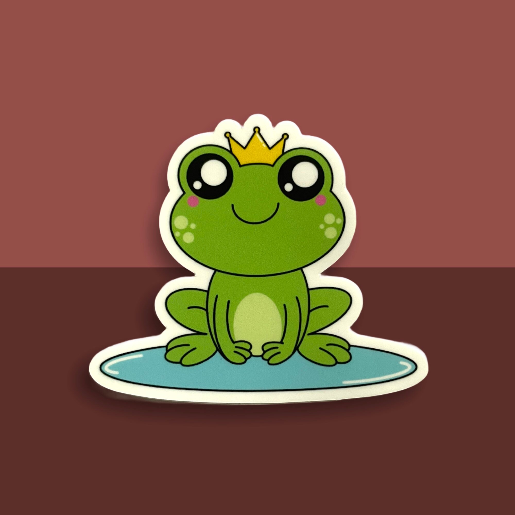 Kawaii Frog Weatherproof Sticker Frog Prince Waterproof Etsy