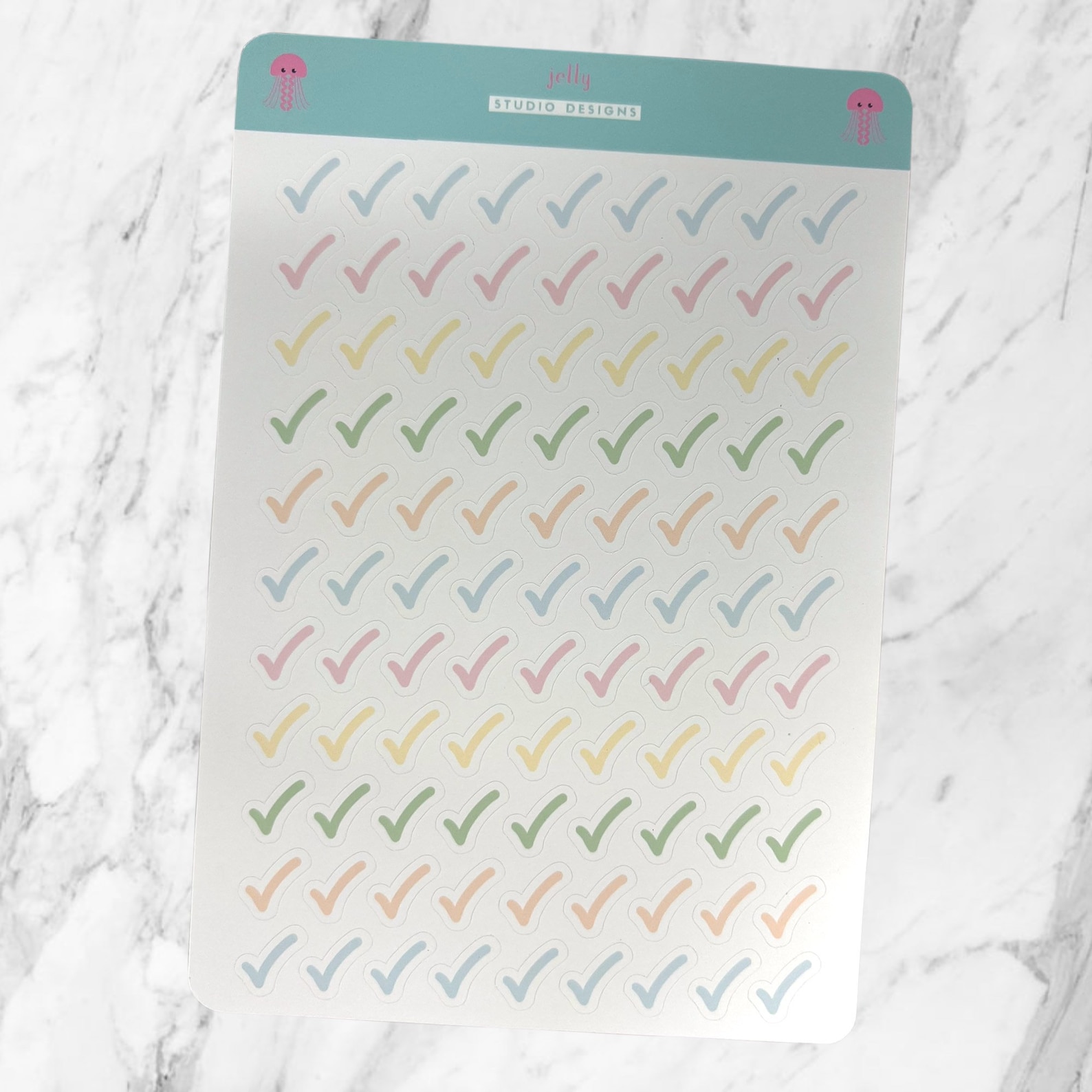 Ticks Planner Sticker Sheet Pastel Stickers Checklist - Etsy