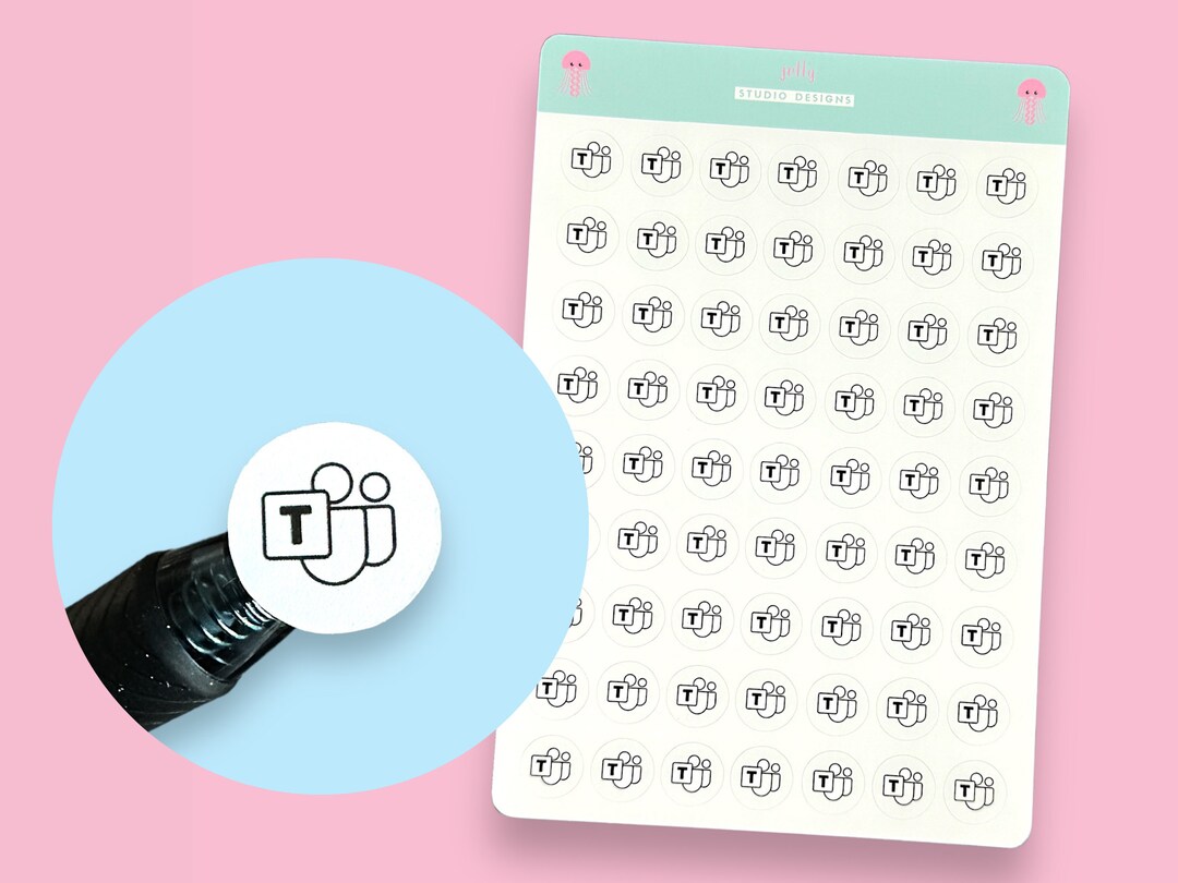 Teams Meeting Icon Planner Stickers, 63 Stickers per Sheet - Etsy
