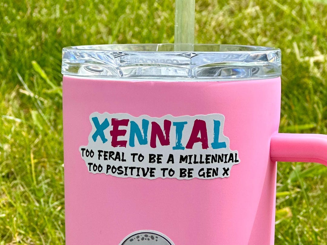 Waterproof Funny Xennial Sticker, Gen X, Millenial Decal - Seconds - Etsy