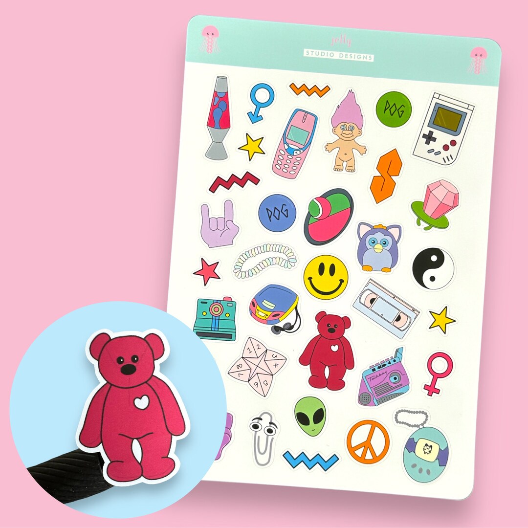 1990’s Kid Planner Sticker Sheet, 90s Nostalgia Stickers - Etsy UK