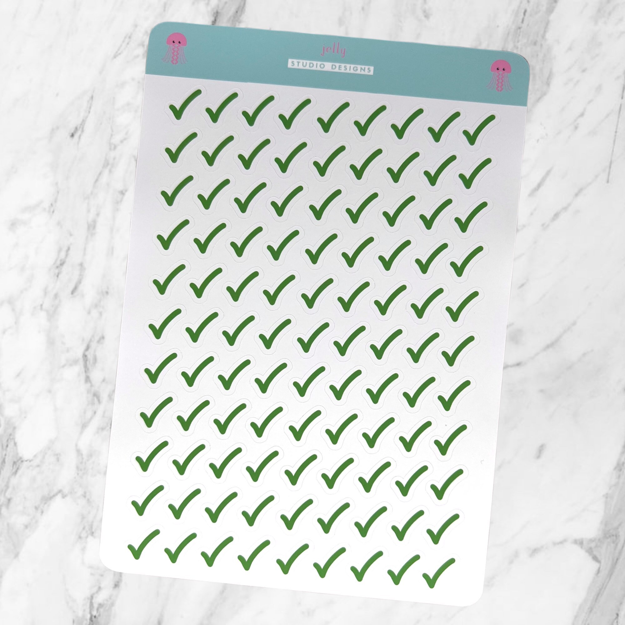 Ticks Planner Sticker Sheet Pastel Stickers Checklist | Etsy