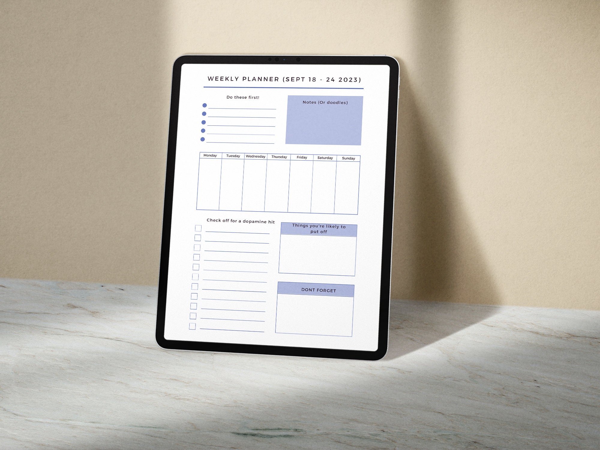 ADHD Digital Planner 2022-2023 ADHD Planner Adult Onenote Planner - Etsy