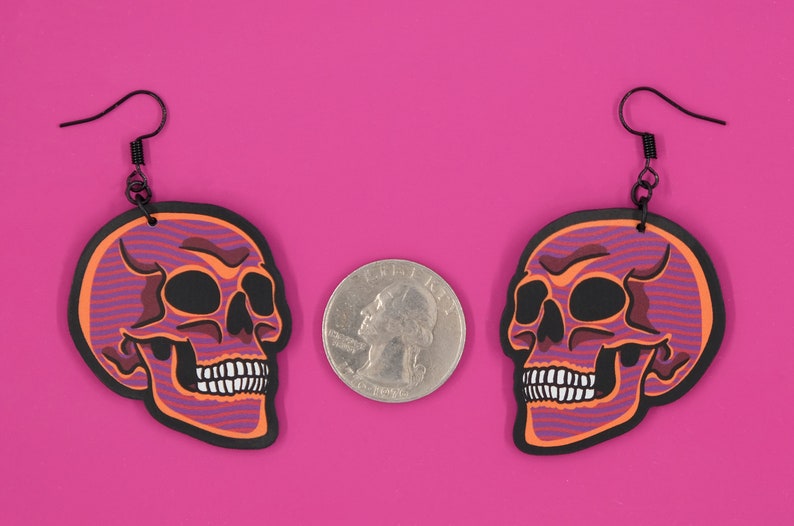 Handmade Original Pretty and Punk Wavy Skull Lightweight - Etsy