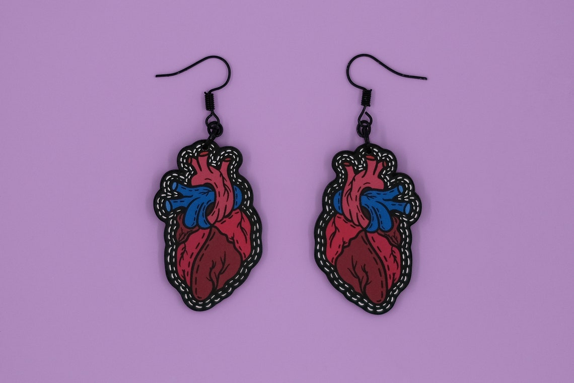 Handmade Original Tattoo Inspired Anatomical Heart Weird - Etsy