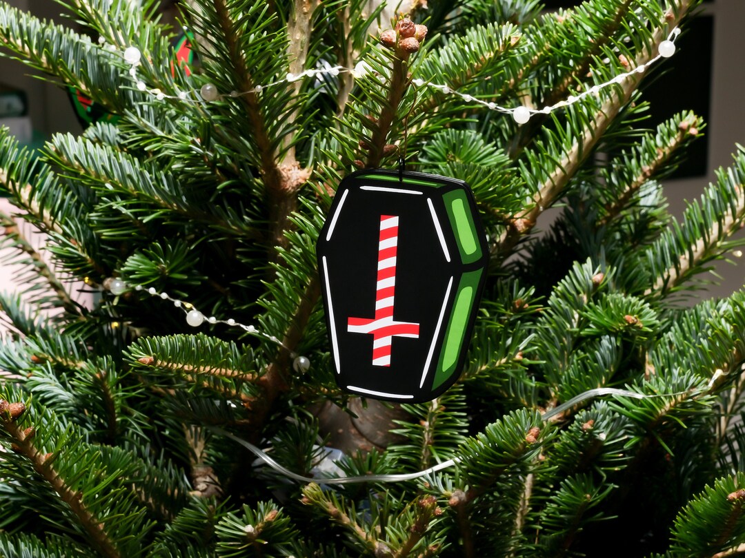 Handmade Original Cute Casket Coffin Peppermint Ornament Spookmas ...