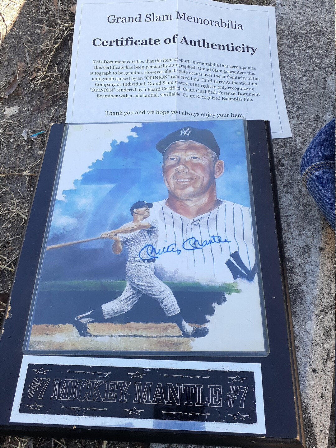 Mickey Mantle Autographed 8x10 W. COA - Etsy