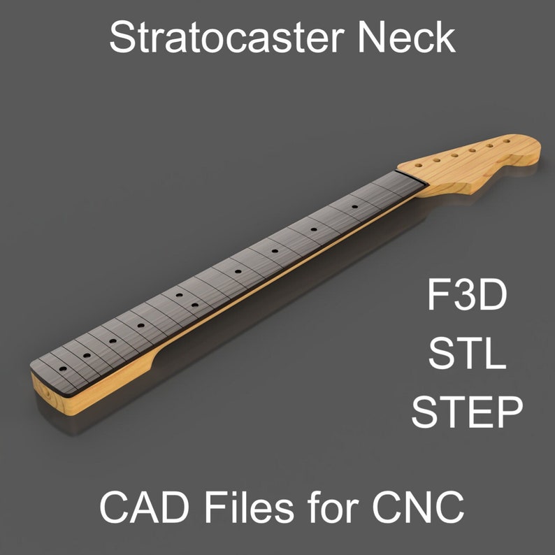 Stratocaster Guitar Neck F3D, STL, STEP Instant Download - Etsy Australia