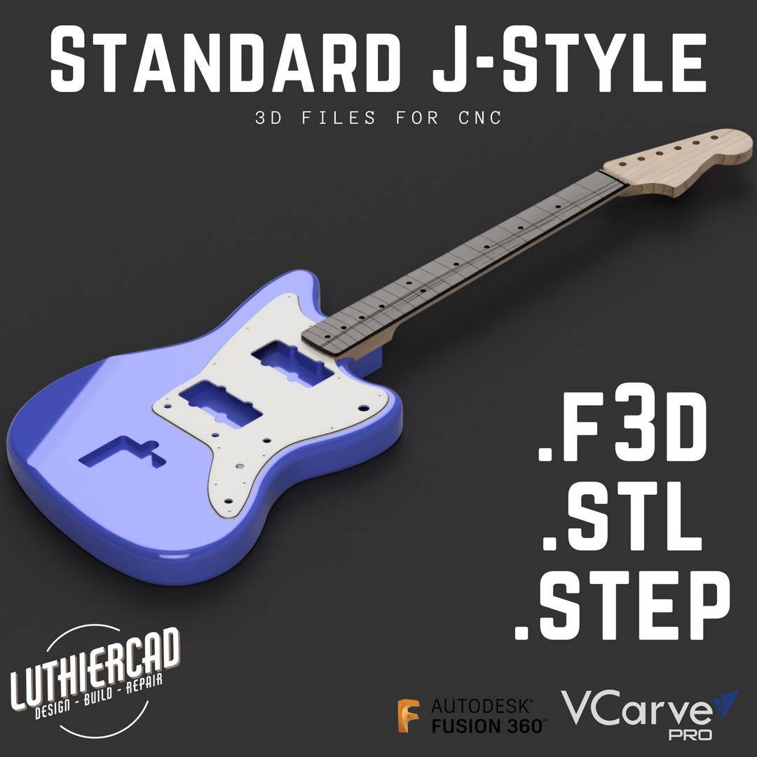 Standard J-style | 3D Models for CNC | F3D, SKP, STEP | Instant Download | - Etsy