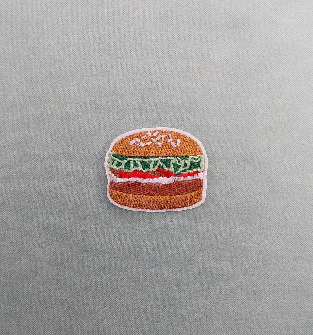 Hamburger Patch, Embroidered Iron-on Patch, Iron on Patch, Sewing Patch ...