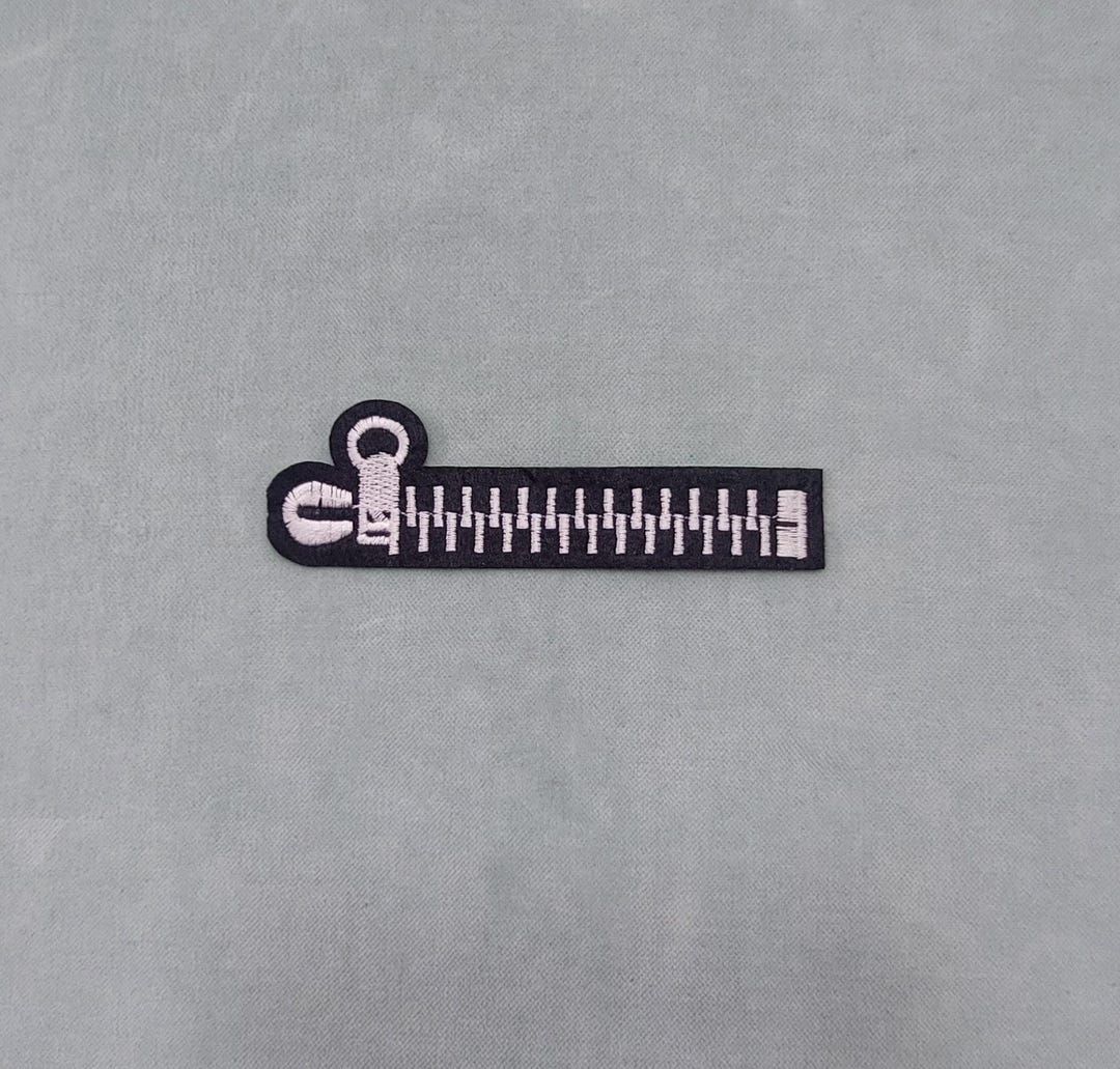 Zipper Patch, Embroidered Iron-on Patch, Iron on Patch, Sew-on Patch ...